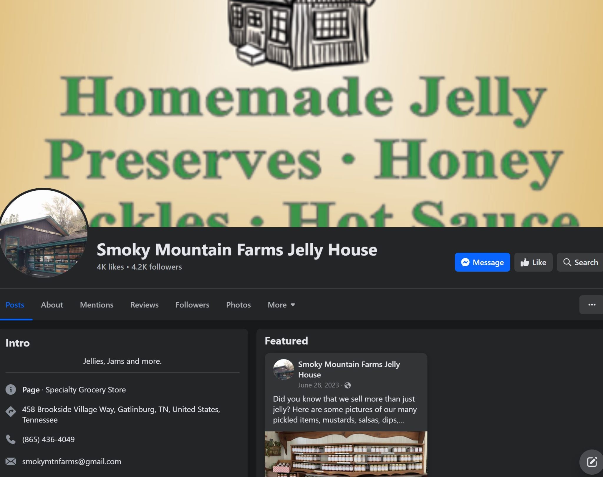 Smoky Mountain Farms Jelly House - Lovin Life In The Smokies